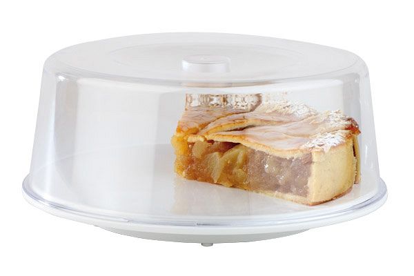 Assiette à gâteau APS Ø 31 cm hauteur : 4 cm mélamine blanc avec pieds ...