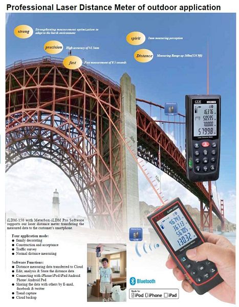 Télémètre laser professionnel CEM CEM iLDM-150 acheter à bas prix | PROFISHOP.fr